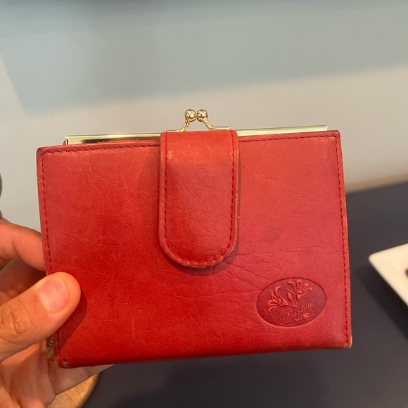Buxton | Bags | Buxton Leather Vintage Wallet In Cherry Red | Poshmark
